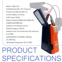 China Heavy-Duty Portable Jump Starter with 150 PSI Air Compressor 20000mAh Battery and LED Emergency Lighting for sale