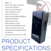 China Multi Functional Jump Starter with 150 PSI Inflator Digital Display and 6000mAh Battery for Cars for sale