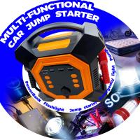 China 24000mAh Battery Car Jump Starter with 150 PSI Air Compressor and 600A Peak Current for Emergency Power for sale