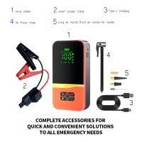 China Compact 600A Peak Current Jump Starter with 150 PSI Air Compressor and 30000mAh Portable Power Bank for sale