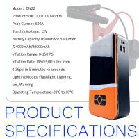 China Compact 600A Peak Current Jump Starter with 150 PSI Air Compressor and 30000mAh Portable Power Bank for sale