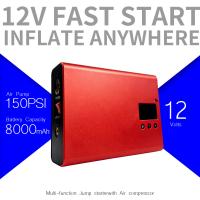 China High-Power 1000A Peak Current Jump Starter with 12000mAh Battery and 150 PSI Air Compressor for sale