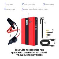 China USB-C Rechargeable 1000A Peak Current Jump Starter with 12000mAh Battery and 150 PSI Air Compressor for sale