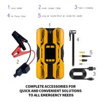 China Portable 600A Peak Current Jump Starter with 8000mAh Battery and 150PSI Air Compressor for sale