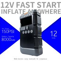 China Digital 12V Jump Starter with 1000A Peak Current, 150PSI Air Compressor and 8000mAh Battery for Reliable Roadside Assistance for sale