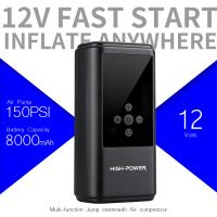 China 600A Peak Current Jump Starter with 150PSI Tire Inflator and 6400mAh Portable Power Bank for sale