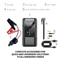 China 600A Peak Current Jump Starter with 150PSI Tire Inflator and 6400mAh Portable Power Bank for sale