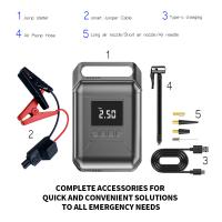 China 12V Multi Functional Jump Starter with 1000A Peak Current 150PSI Tire Inflator and 8000mAh Power Bank for sale