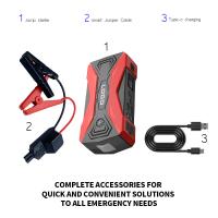 China 600A Peak Current Jump Starter with 6000-8000mAh Capacity and High-rate Polymer Lithium Battery for sale