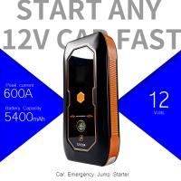 China Portable Car Jump Starter with 600A Peak Current 6000–16000mAh Battery Capacity and USB Output & LED Emergency Light for sale