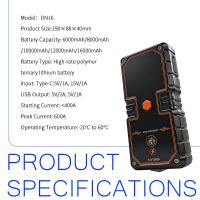 China Compact 12V Jump Starter with 600A Peak Current Versatile Battery Options and USB Charging Capability for sale