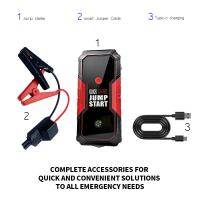 China 600A Peak Power Car Jump Starter with Wireless Charging & High-Capacity Portable Power Bank for sale
