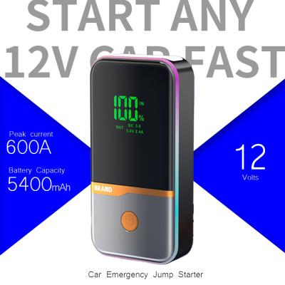 China Portable Car Jump Starter with 600A Peak Current 16000–30000mAh Battery Booster Power Bank and USB Output & LED Emergency Light for sale
