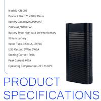 China 600A Peak Current Car Jump Starter with 6000-8000mAh Battery and LED Emergency Light for sale