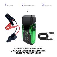 China Portable Car Jump Starter with 600A Peak Current 6400mAh Battery Booster Power Bank and LED Emergency Light for sale