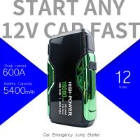 China Portable Car Jump Starter with 600A Peak Current 6400mAh Battery Booster Power Bank and LED Emergency Light for sale