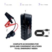 China Portable Jump Starter with 600A Peak Current 6400mAh Battery Booster and LED Flashlight for sale