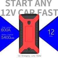 China Portable Car Jump Starter with 600A Peak Current 5400mAh Battery Booster and LED Flashlight Power Bank for sale
