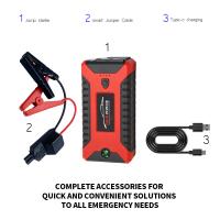 China Portable Car Jump Starter with 600A Peak Current 5400mAh Battery and LED Flashlight Emergency Power Bank for sale