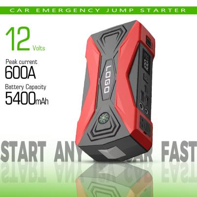 China Portable Jump Starter with 600A Peak Current 6000-8000mAh Battery Booster and Fast Charging for sale