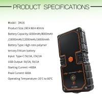 China Rugged 600A Peak Current Car Jump Starter with 16000mAh Capacity and Multi-Function Lighting for sale