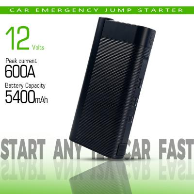 China Portable Car Jump Starter with 600A Peak Current 6000-8000mAh Battery Booster Power Bank and LED Flashlight & Emergency Strobe for sale