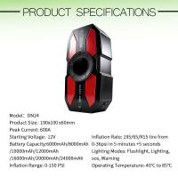 China Compact 600A Peak Power Jump Starter with 150PSI Air Compressor and 12000mAh Portable Power Bank for sale