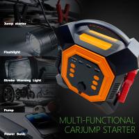China 600A Peak Multi Functional Jump Starter with 16000mAh Power Bank and 150PSI Tire Inflator for sale