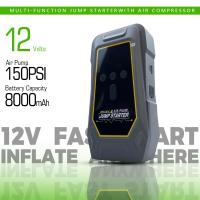 China Portable Jump Starter with 1000A Peak Current, 150 PSI Air Compressor, and 8000mAh Power Bank for Cars and Trucks for sale