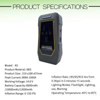 China Portable Jump Starter with 1000A Peak Current, 150 PSI Air Compressor, and 8000mAh Power Bank for Cars and Trucks for sale