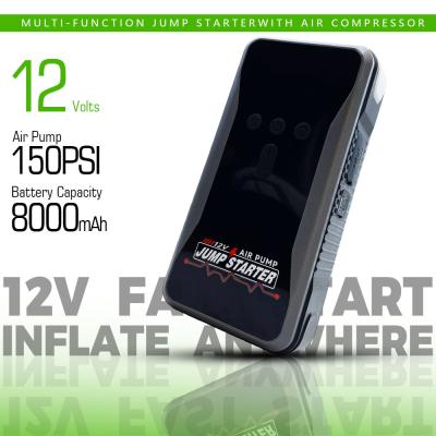 China Multi Functional Jump Starter with 150PSI Air Compressor USB-C Charging and LED Safety Light for sale
