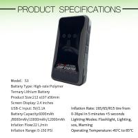 China Multi Functional Jump Starter with 150PSI Air Compressor USB-C Charging and LED Safety Light for sale