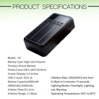 China Solar Portable Car Jump Starter with 8000mAh Battery and 150PSI Tire Inflator for Emergency Use for sale