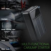 China Solar Portable Car Jump Starter with 8000mAh Battery and 150PSI Tire Inflator for Emergency Use for sale