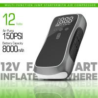 China Car Jump Starter with 150PSI Tire Inflator 8000mAh Battery and 80W Motor for sale