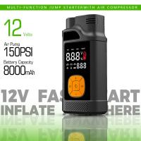 China Smart Car Jump Starter with 150PSI Air Compressor 8000mAh Battery and USB-C Fast Charging for sale