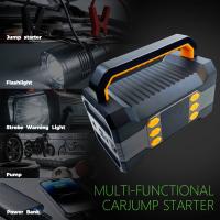 China 24000mAh Multi Functional Jump Starter with 150 PSI Air Compressor and LED Flashlight for Cars and Trucks for sale