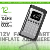 China High-Performance Jump Starter with 150 PSI Compressor 8000mAh Power Bank and 1000A Peak Output for sale
