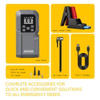 China Portable Jump Starter with 600A Peak Current 150 PSI Air Compressor and 10000mAh Battery for Cars and Motorcycles for sale