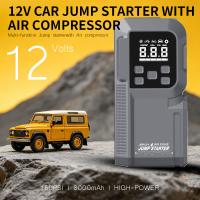 China Portable Jump Starter with 600A Peak Current 150 PSI Air Compressor and 10000mAh Battery for Cars and Motorcycles for sale
