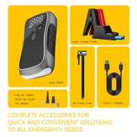 China 8000mAh Multi Functional Jump Starter with 150 PSI Air Compressor and 12V Jump Start for Emergency Vehicle Charging for sale