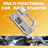 China Heavy-Duty 12V Multi Functional Jump Starter with 150 PSI Air Compressor 10000mAh Battery and 1000A Peak Current for sale