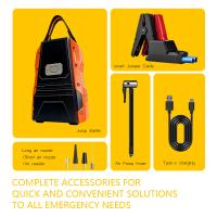 China Heavy Duty 12V Multi Functional Jump Starter with 150 PSI Air Compressor and High Capacity Power Bank for sale