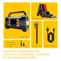 China Heavy Duty 12V Car Jump Starter with 150 PSI Air Compressor 1000A Peak Current and 24000mAh Portable Power Bank for sale