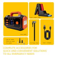 China 600A Peak Current Multi Functional Jump Starter with 150 PSI Air Compressor and 8000mAh Portable Power Bank for sale