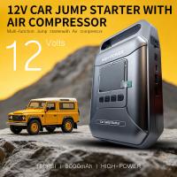 China Portable 12V Car Jump Starter with 1000A Peak Current, 150 PSI Air Compressor and 8000mAh Power Bank for sale
