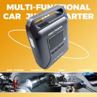 China Portable 12V Car Jump Starter with 1000A Peak Current, 150 PSI Air Compressor and 8000mAh Power Bank for sale