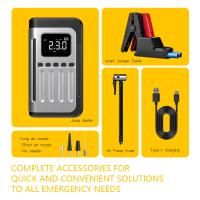 China Compact 12V Car Jump Starter with 1000A Peak Power and 150 PSI Air Compressor - 8000mAh Battery Emergency Power Unit for sale