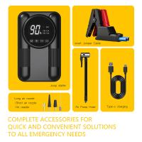 China High-Power 1200A Peak Multi Functional Jump Starter with 150 PSI Air Compressor and 8000mAh Battery for sale