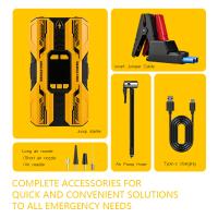 China Rugged 600A Peak Current Multi Functional Jump Starter with 8000mAh Battery and 150 PSI Air Compressor for sale